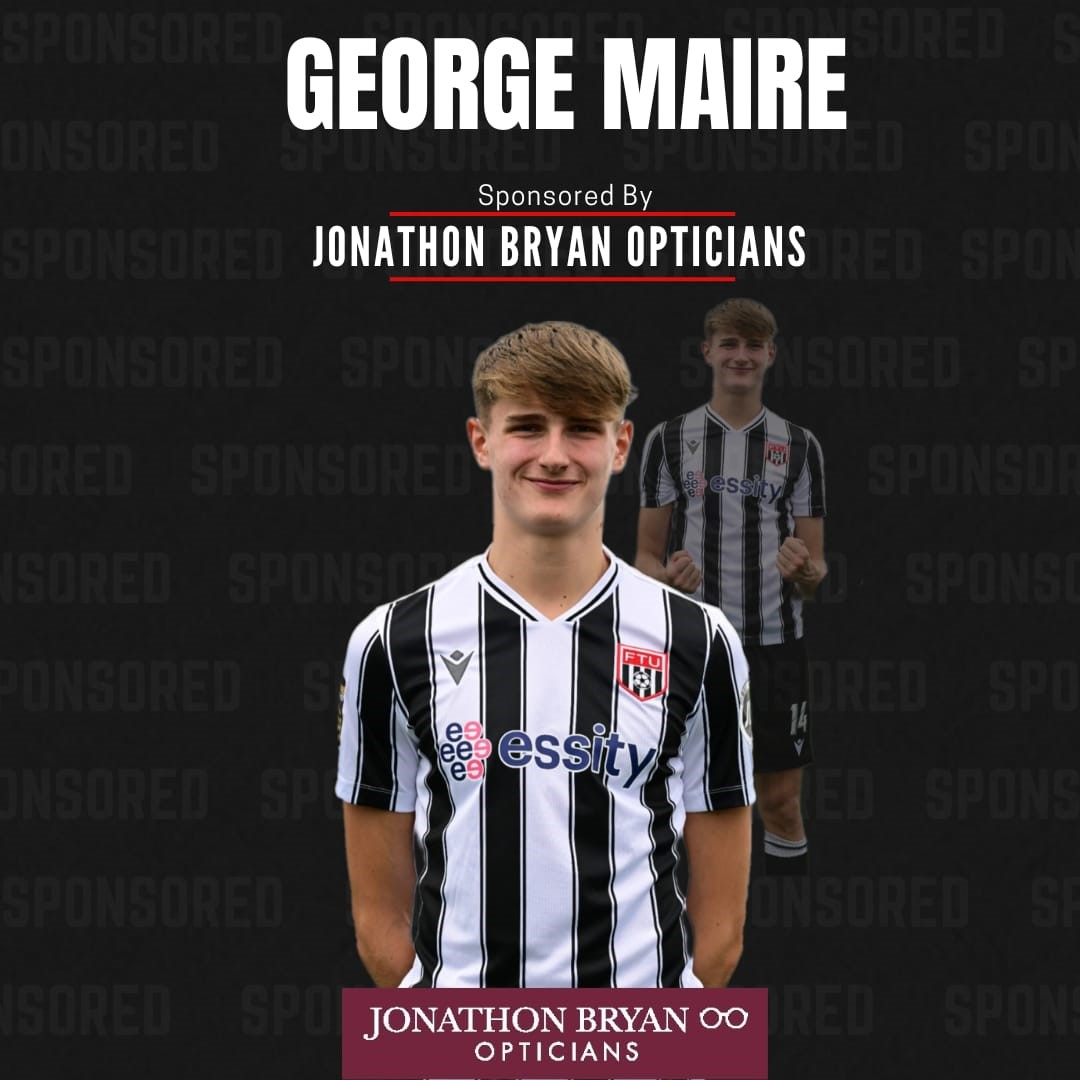 George Maire is sponsored by Jonathon Bryan Opticians - Flint Town United